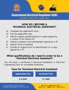 Government Electrical Regulator – Ministry of Energy, Transport and ...